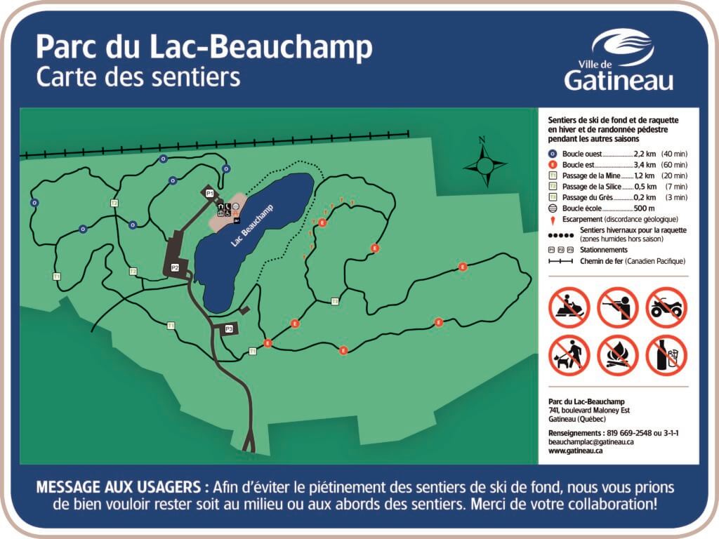 Sentiers au parc du Lac-Beauchamp à Gatineau - Photos Parc du Lac-Beauchamp